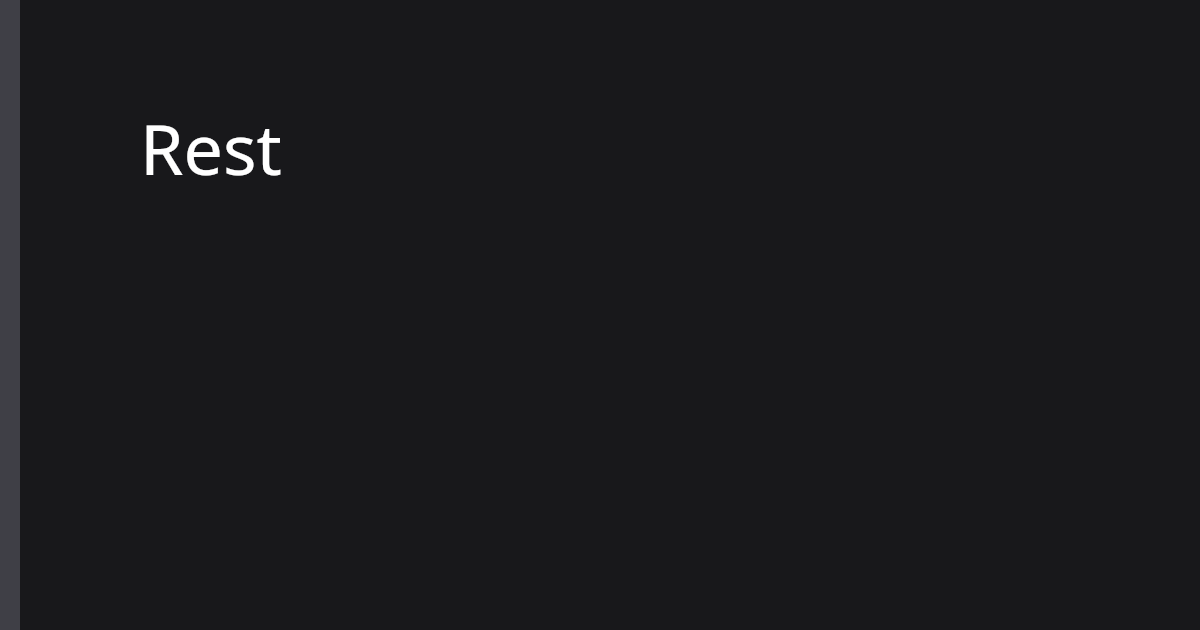 Rest | Shoukaku Docs