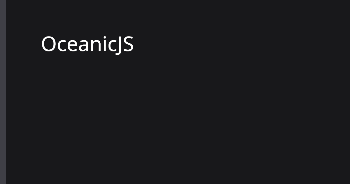 OceanicJS | Shoukaku Docs