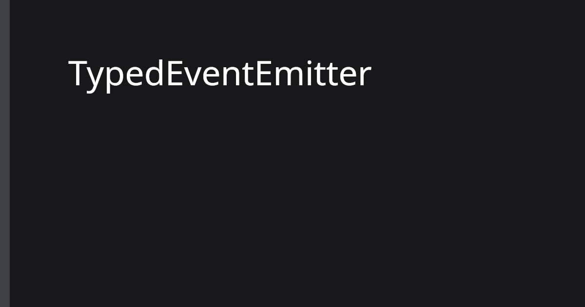 TypedEventEmitter | Shoukaku Docs