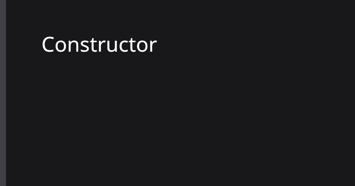 Constructor | Shoukaku Docs