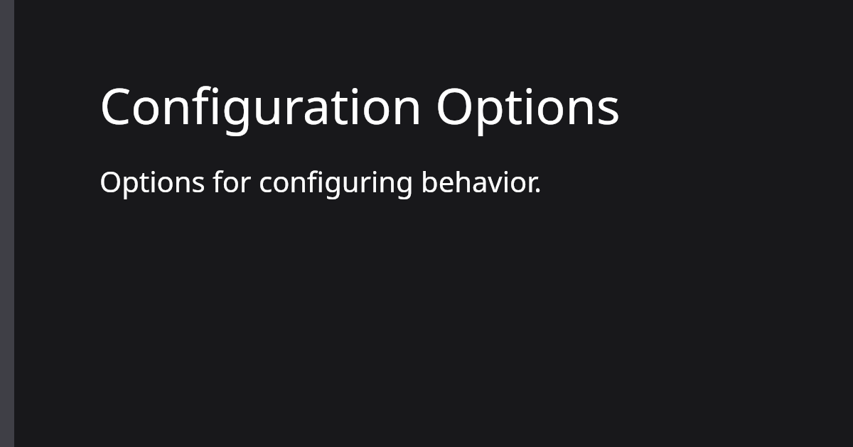 Configuration Options | Shoukaku Docs